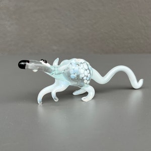 Glass Rat Figurine Rat Animals Glass Rats Sculpture Art Glass Rat Decor ...