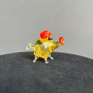 Blown Glass Pig Small Pig Sculpture Mini Glass Pig Ornament Pig Doll ...