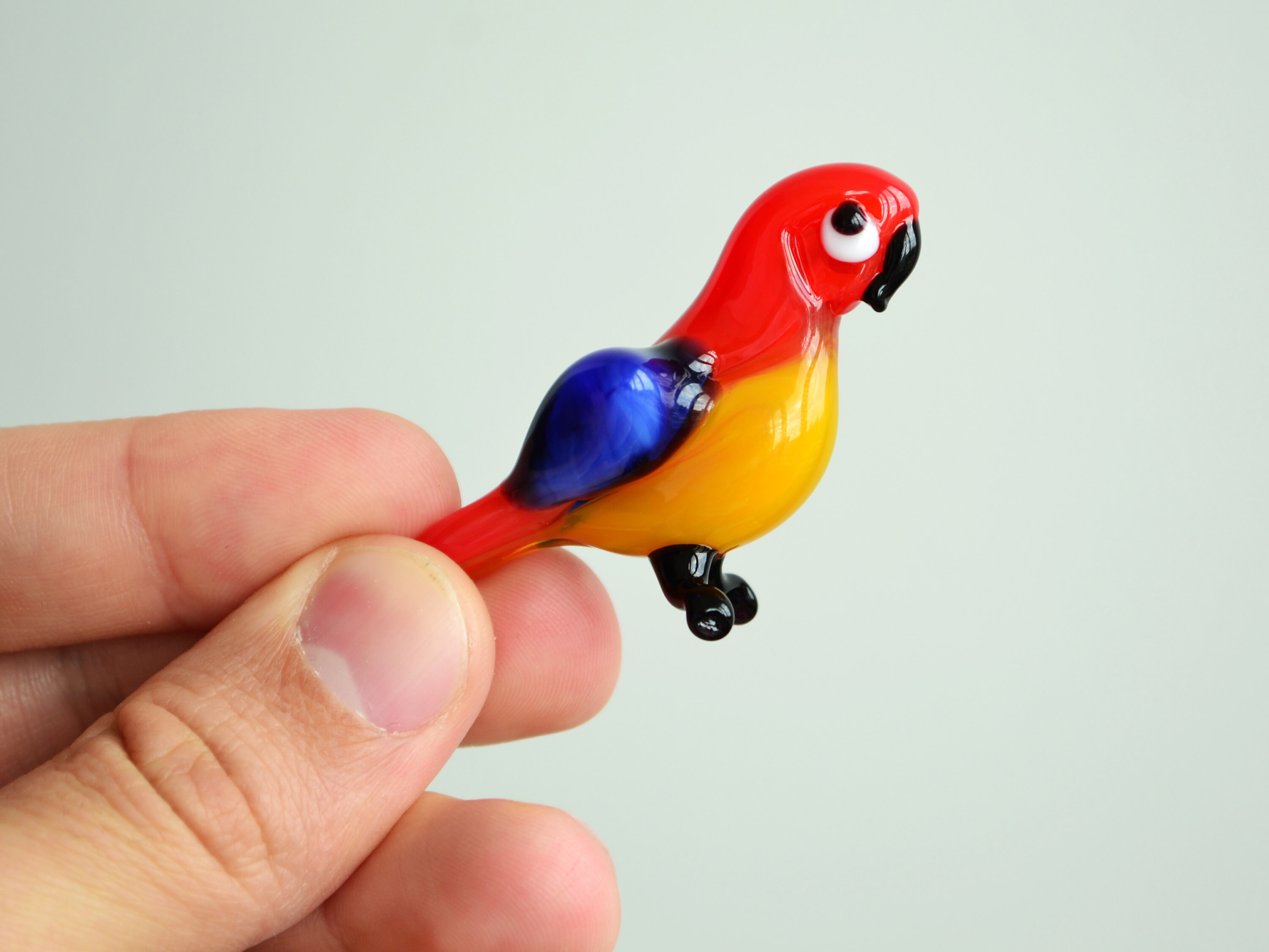 Red Parrot Figurine for Decoration Parrot Statue Decor Artwork | Etsy