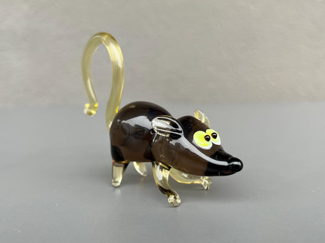 Glass Mouse Figurine Mouse Animals Glass Mouse Sculpture Glass Mice Toy ...