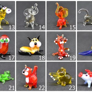 Small Glass Animals Miniature Mini Figurines Glass Animals - Etsy