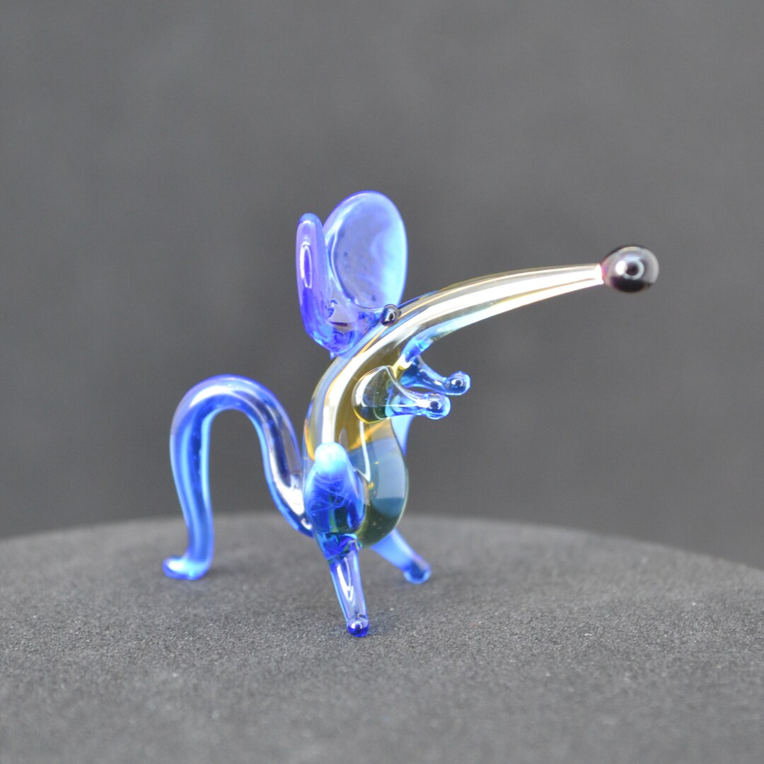 Art Glass Rat Miniature Micro Glass Rat Small Doll House Rat Sculpture ...