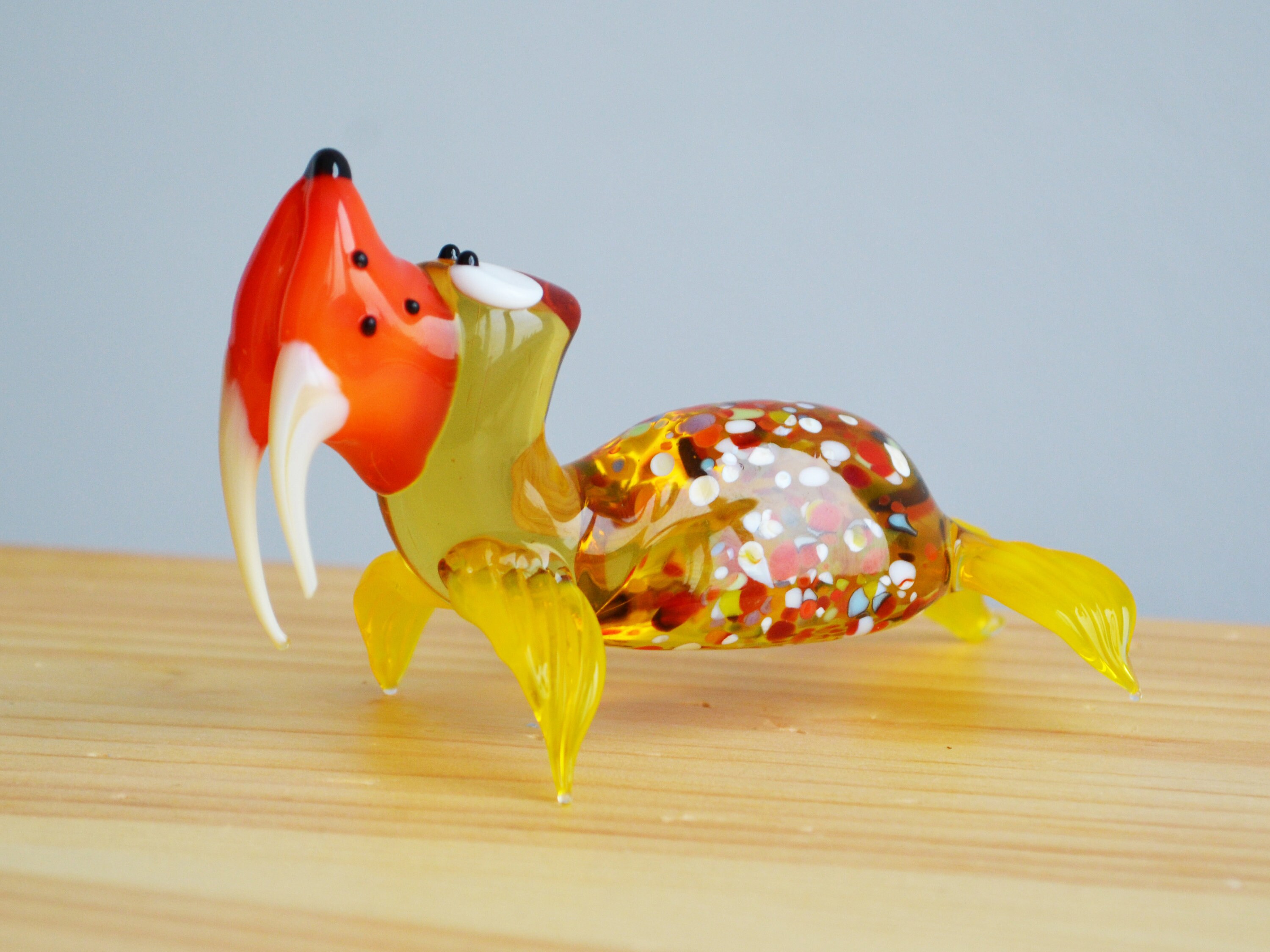 Yellow Glass Walrus Figurine Animals Glass Walrus Sculpture - Etsy