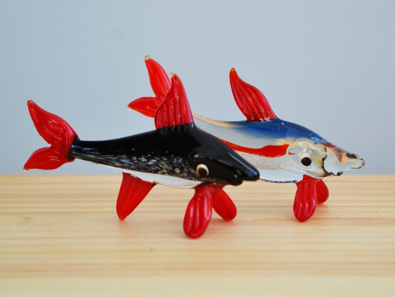 Art Glass Fish Toys Murano Animals Tiny Small Figure Glass - Etsy