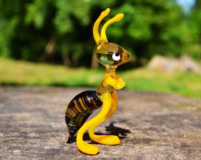 Yellow Glass Ant Glass Animal Collectible Figurine Doll House - Etsy