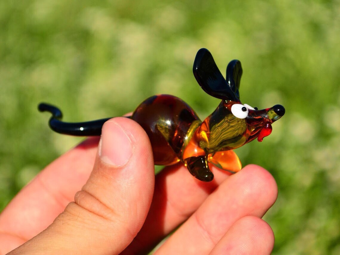 Glass Mouse Sculpture Mouse Figurines Miniature Murano Mice | Etsy