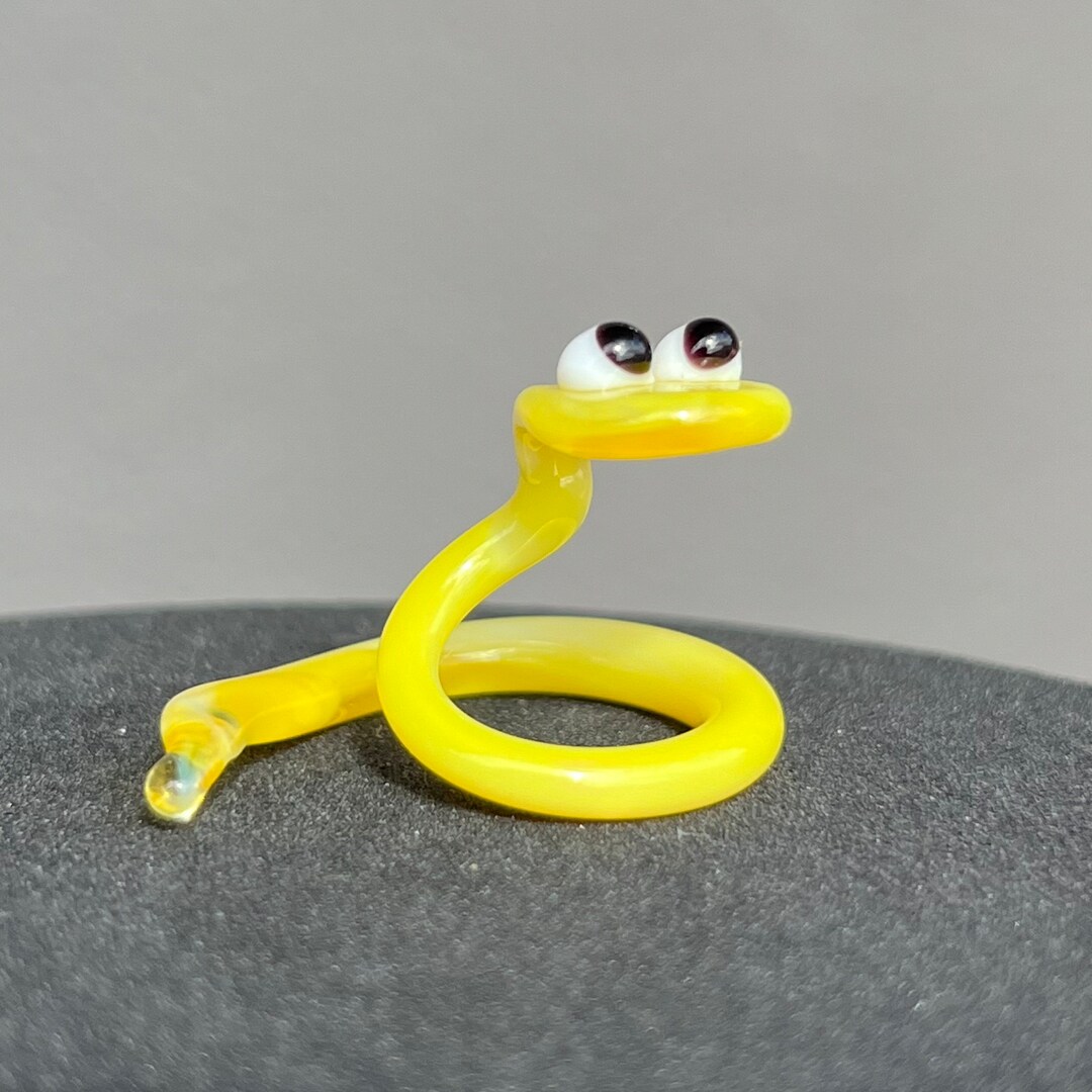 Micro Glass Snake Art Glass Snake Statue Figurine Blown Glass Snake ...