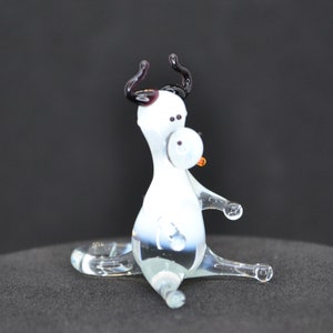 Small Cow Sculpture Art Glass Cow Statue Figurine Blown Glass Mini Cow ...