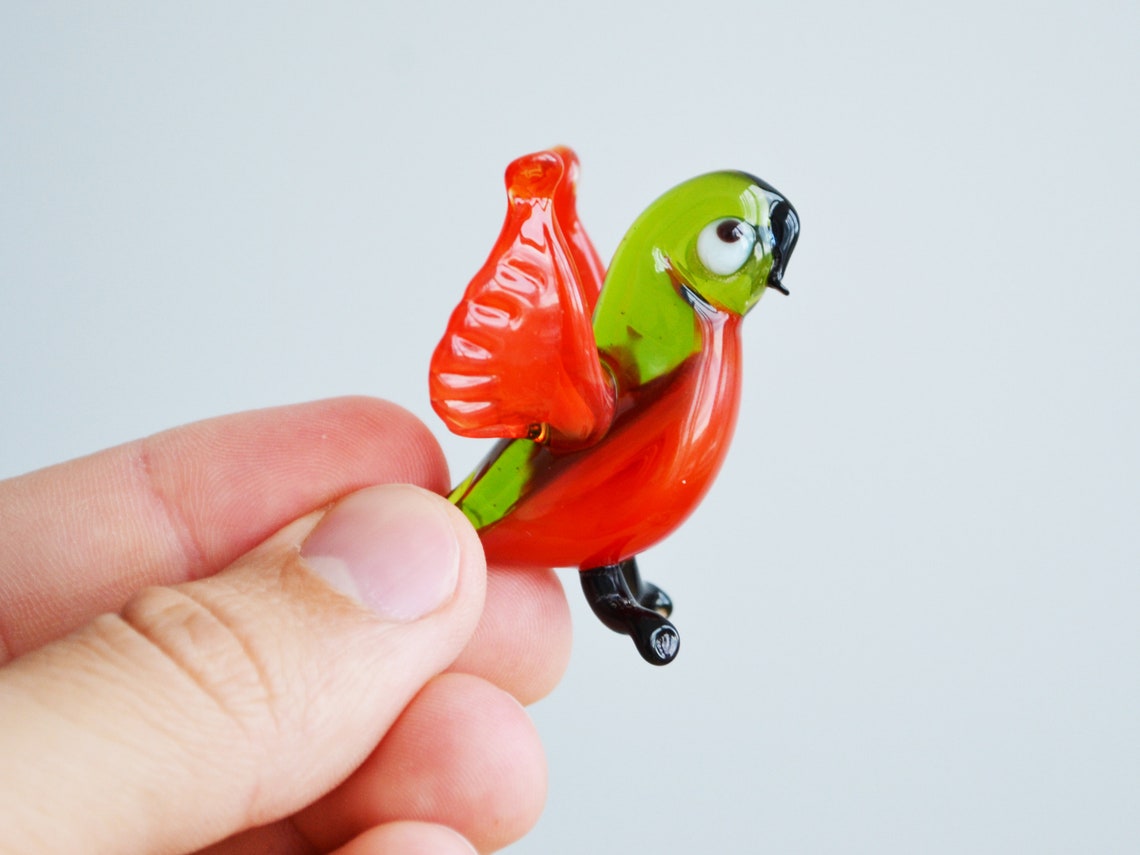 Red Parrot Figurine for Decoration Parrot Statue Decor Artwork - Etsy