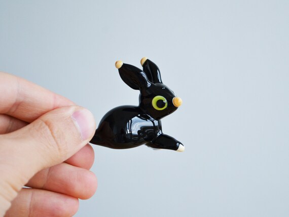 Glass Sculptures & Figurines Glass Rabbit Easter Gift Figurine Animals ...