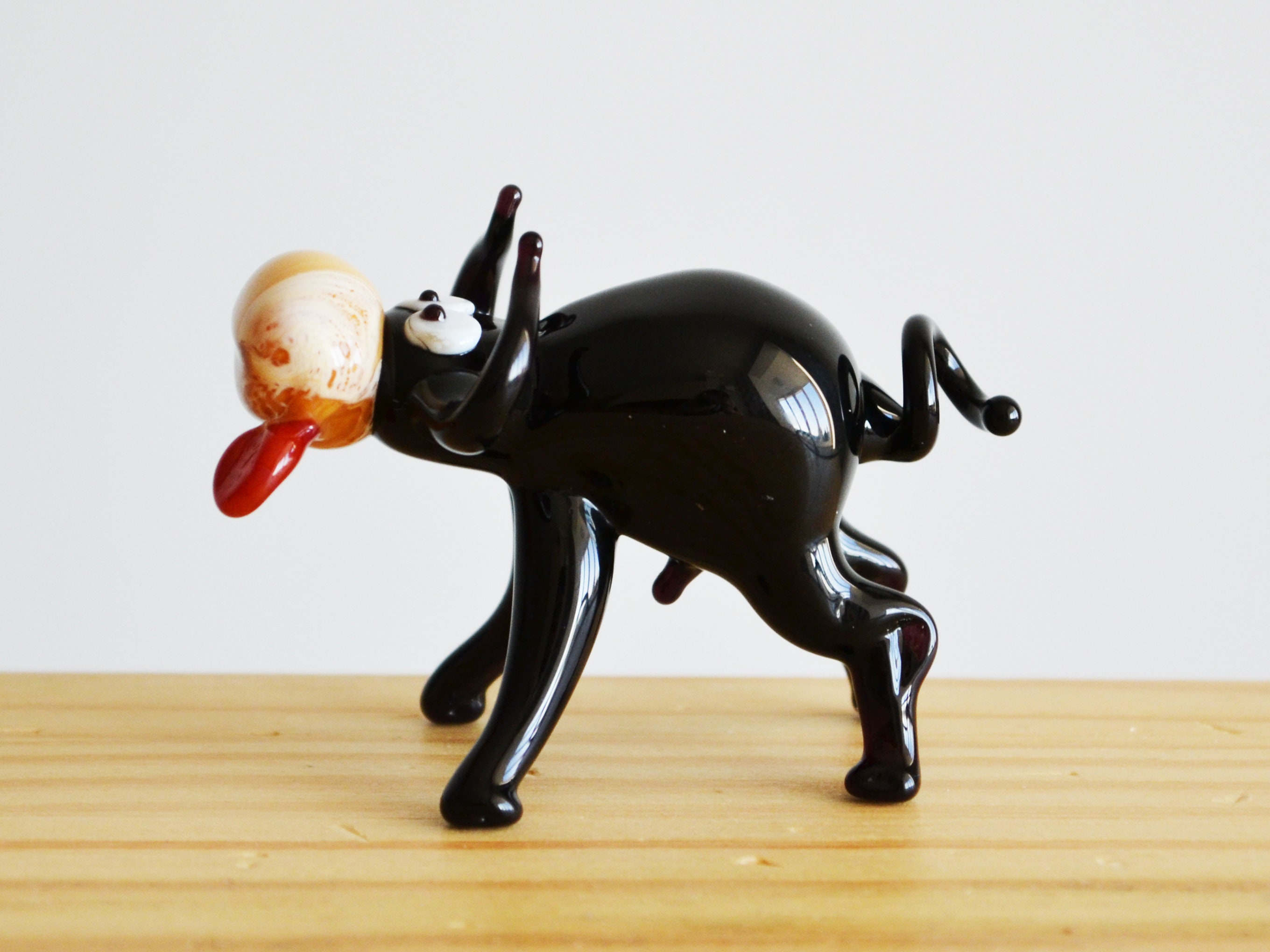 Art Glass Bull Figure Animals Figurine Bull Glass Miniature - Etsy
