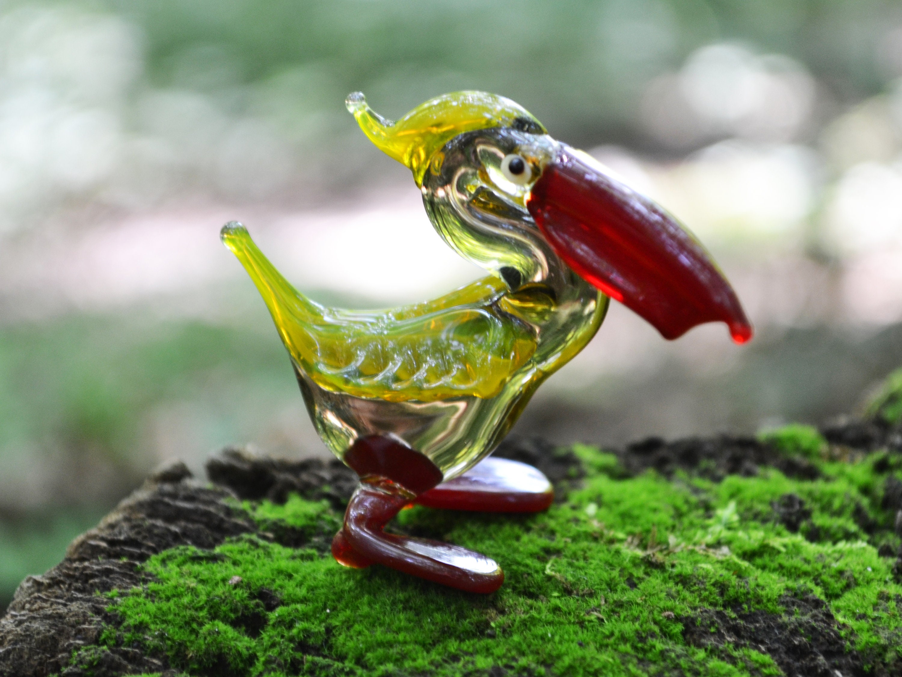 Glass Pelican Figure Pelican Bird Sculpture Pelicans Statue | Etsy