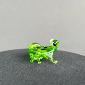 Miniature Glass Frog Statue Figurine Blown Glass Frog Mini Glass Frog ...