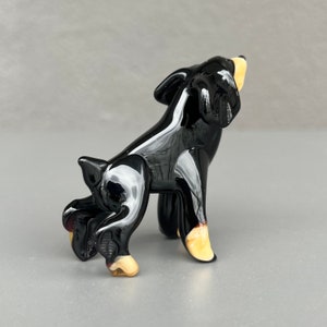 Miniature Dog Figure Fused Glass Dog Figurine Animals Gift for ...