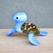 Blue Glass Turtle Figurine Animals Glass Turtles Sculpture Art - Etsy