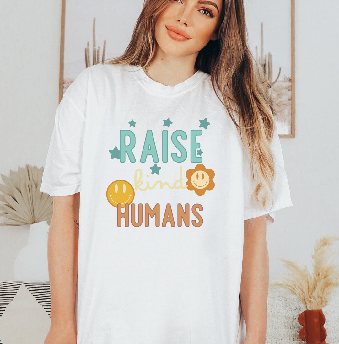 Raise Kind Humans Retro Comfort Colors T-shirt - Etsy