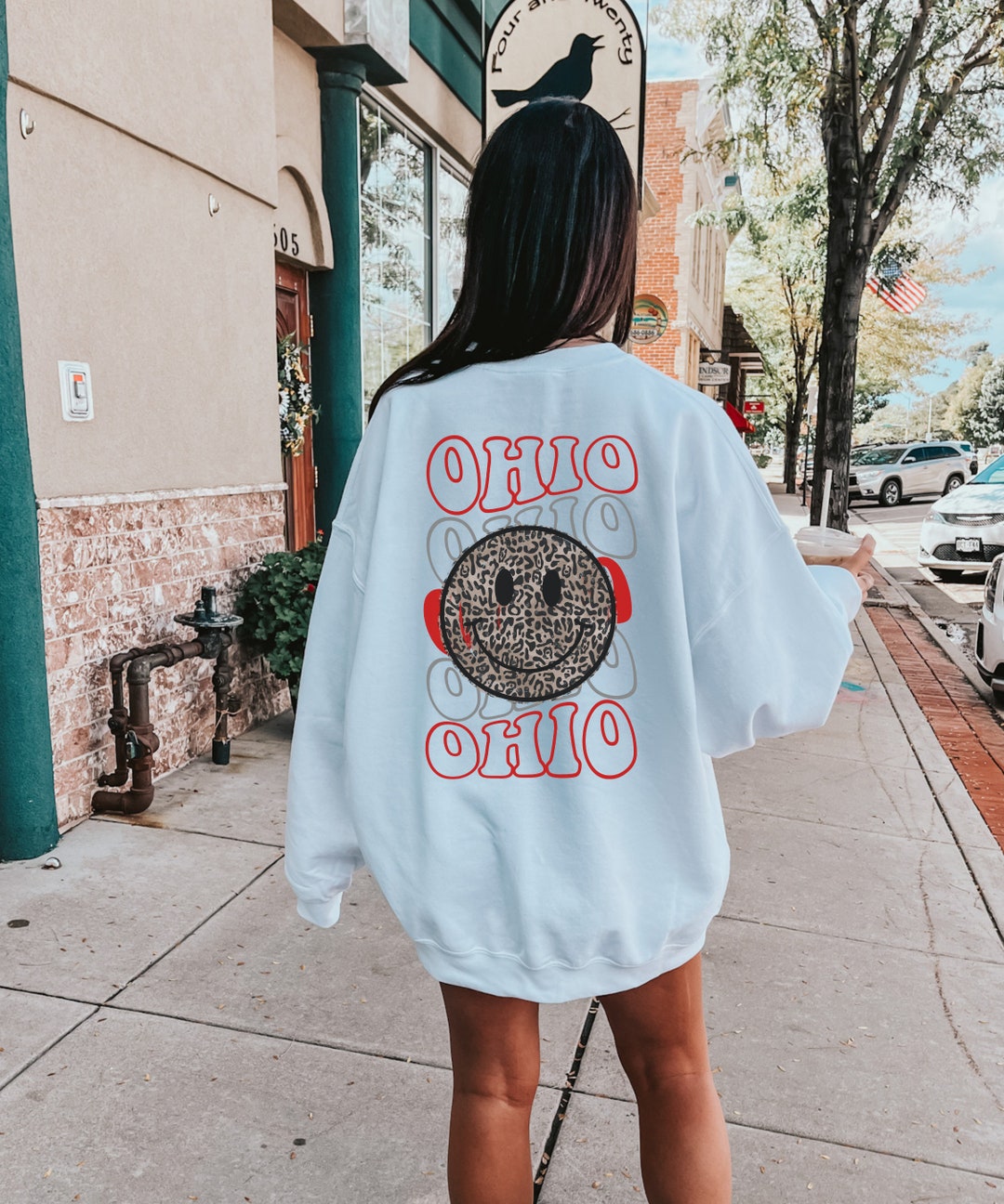 Retro Ohio Smiley Face Sweatshirt, Gildan Uni-sex Fit - Etsy