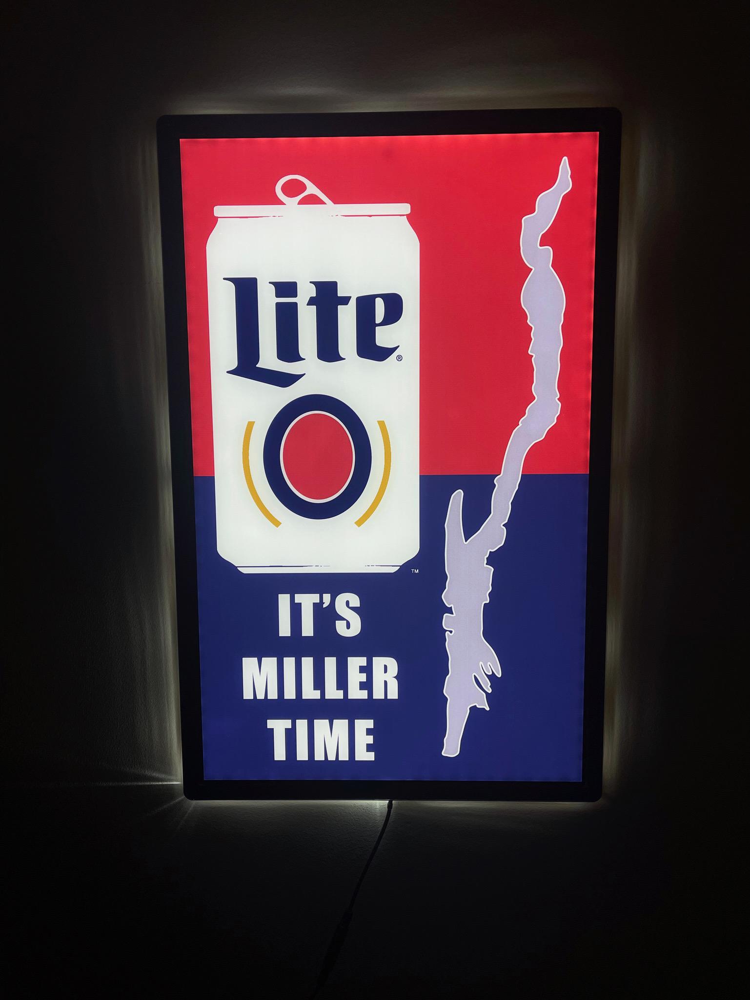 Miller Lite LED Beer Sign, Lake George, Craft Beer Signs, Tackers - Etsy