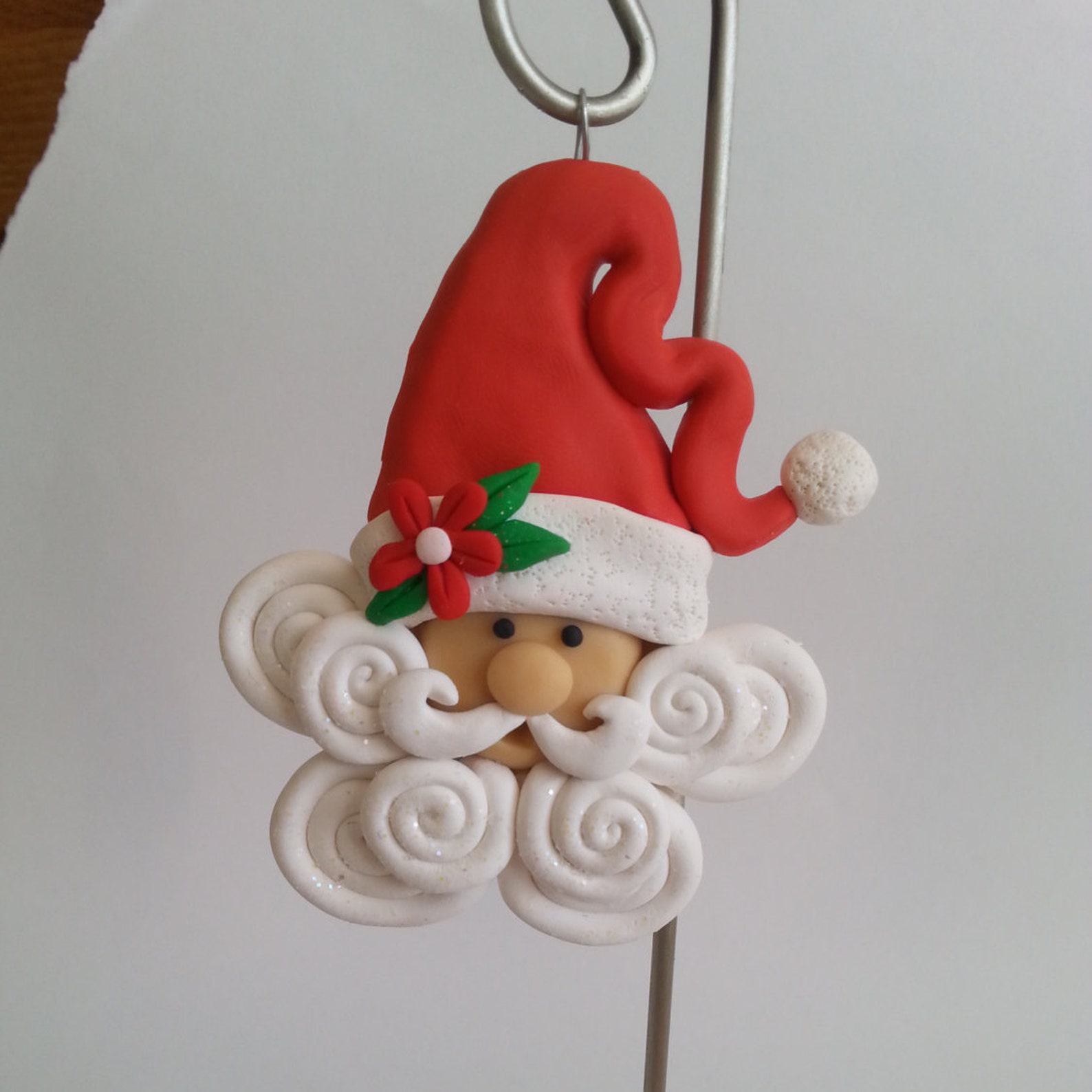 Handcrafted Polymer Clay Santa Christmas Ornament Santa Gift - Etsy