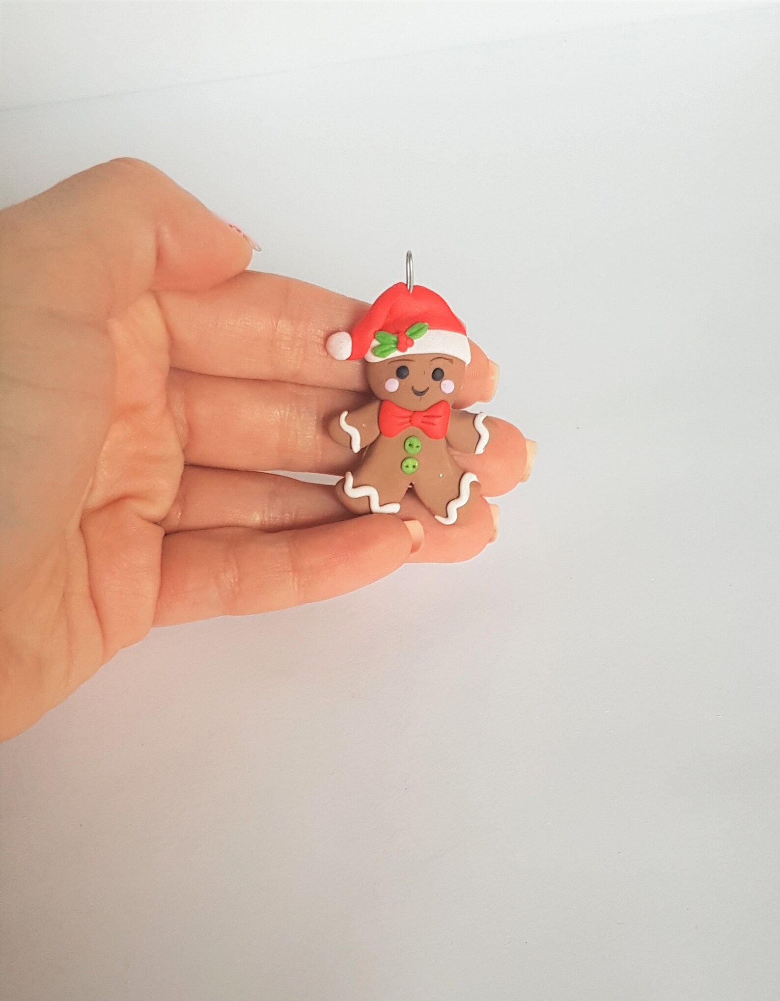 Handcrafted Polymer Clay Gingerbread Man Pendant Christmas - Etsy