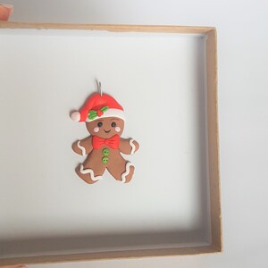 Handcrafted Polymer Clay Gingerbread Man Pendant Christmas Necklace ...