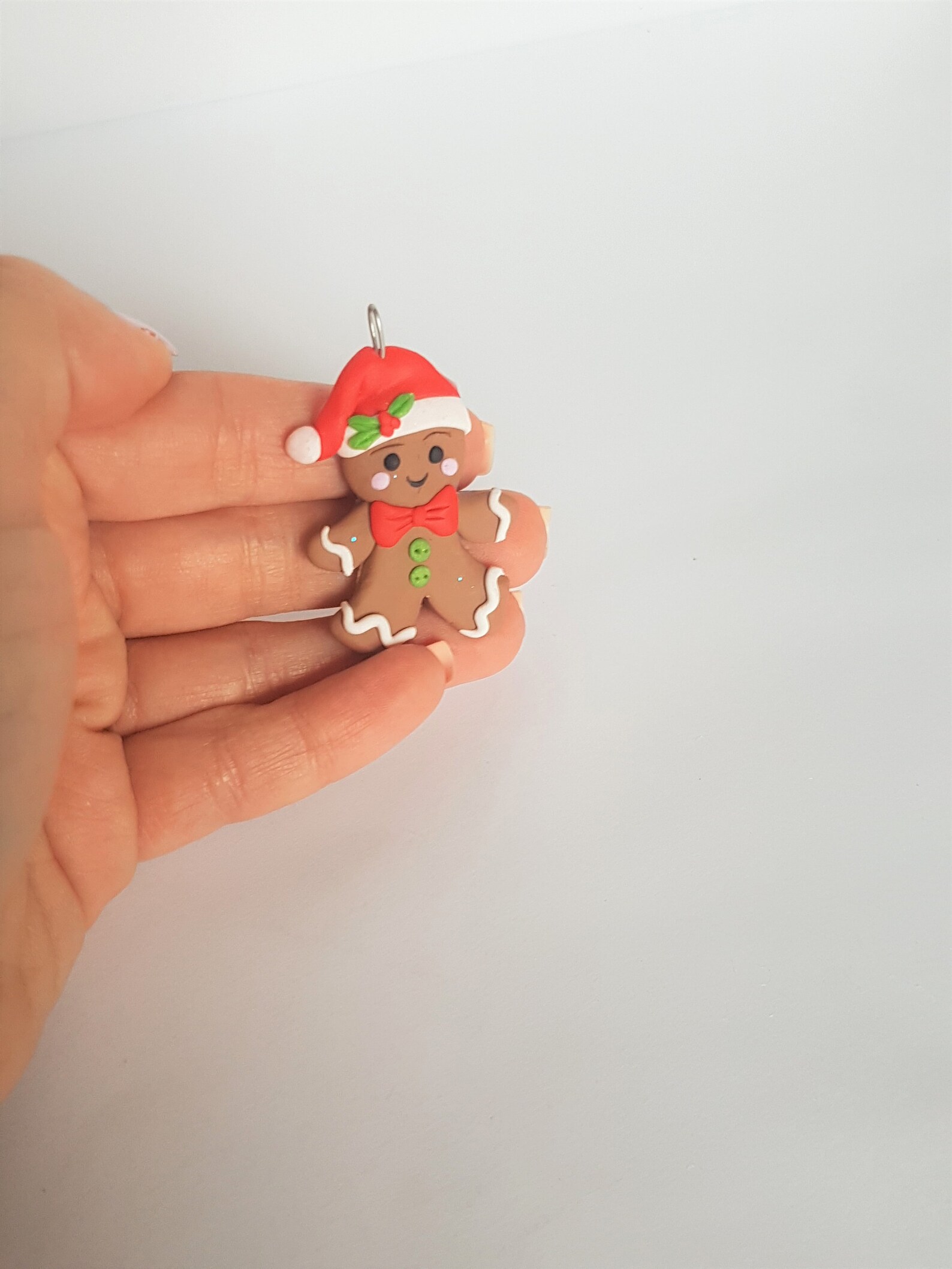 Handcrafted Polymer Clay Gingerbread Man Pendant Christmas - Etsy