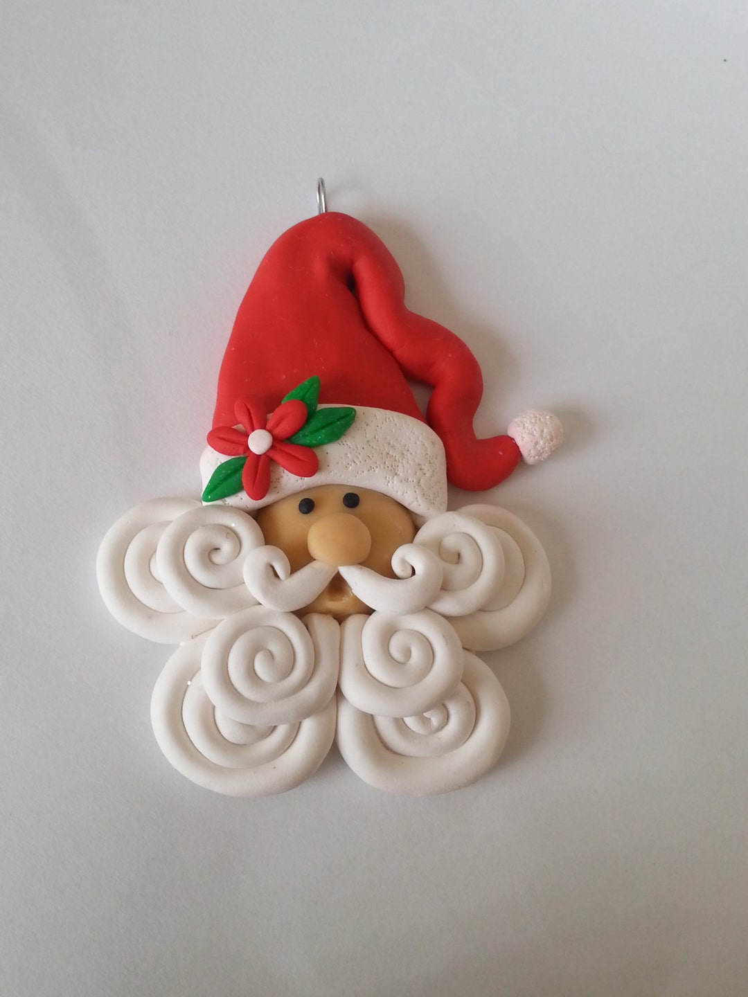 Handcrafted Polymer Clay Santa Christmas Ornament Santa Gift - Etsy