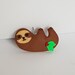 Handcrafted Polymer Clay Sloth Christmas Ornament Christmas Sloth Gift ...