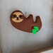Handcrafted Polymer Clay Sloth Christmas Ornament Christmas Sloth Gift ...