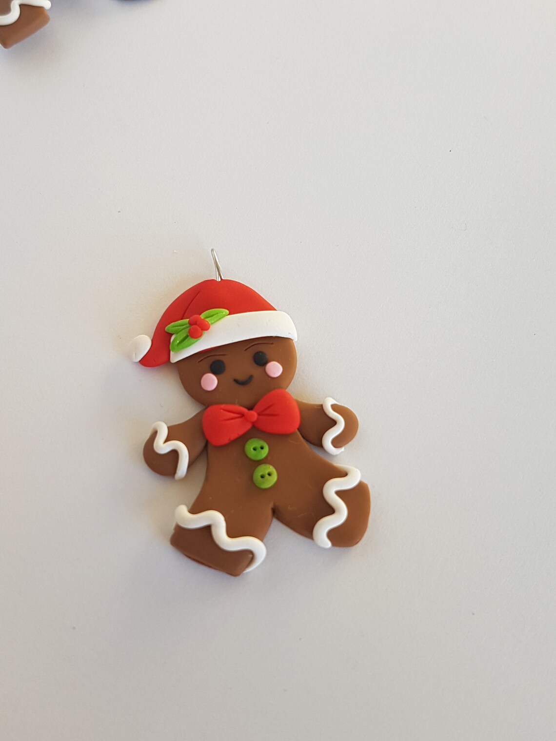 Handcrafted Gingerbread Man MINI Christmas Ornament Gingerbread Polymer ...