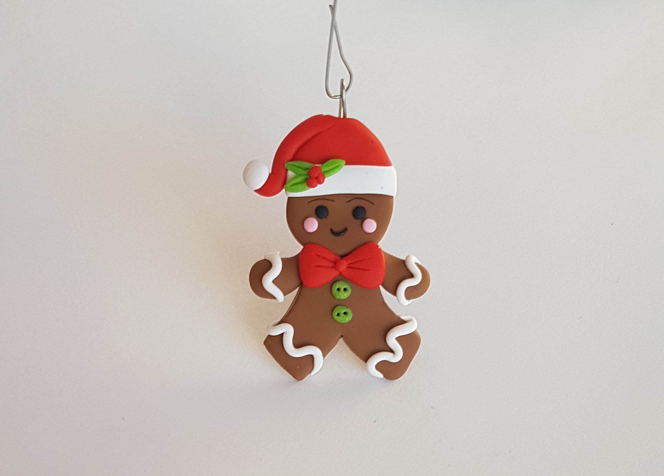 Handcrafted Gingerbread Man MINI Christmas Ornament Gingerbread Polymer ...