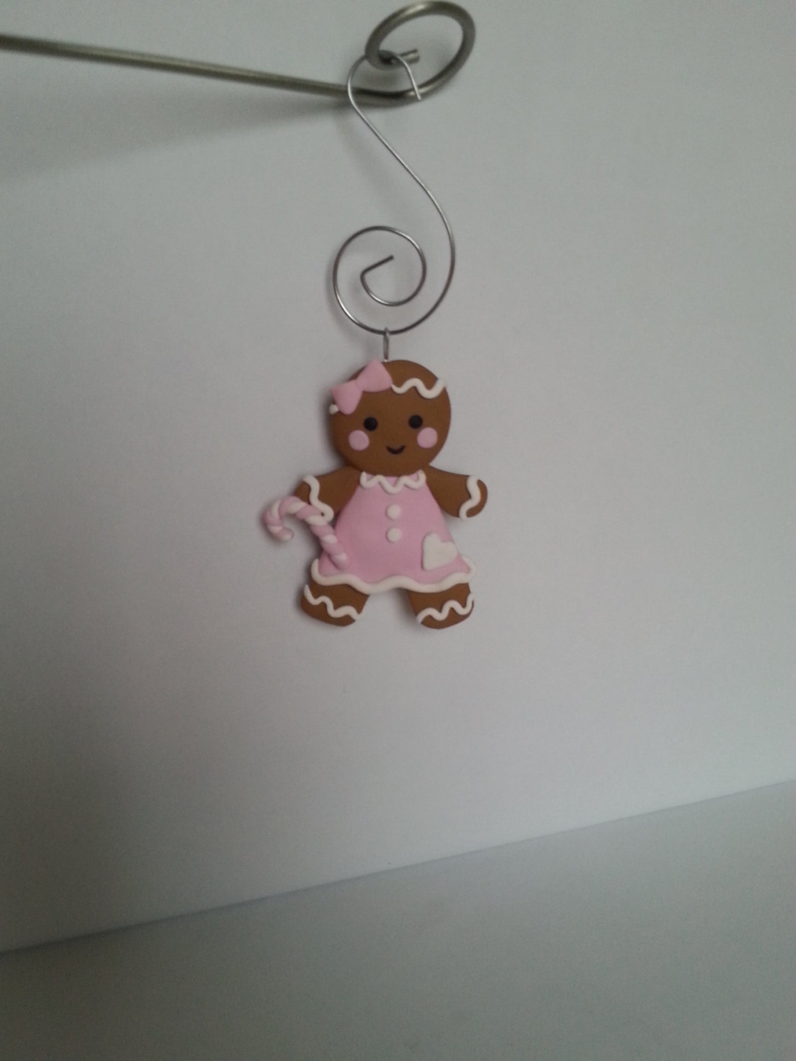 Handcrafted Pink Custom Gingerbread Girl Christmas Ornament - Etsy