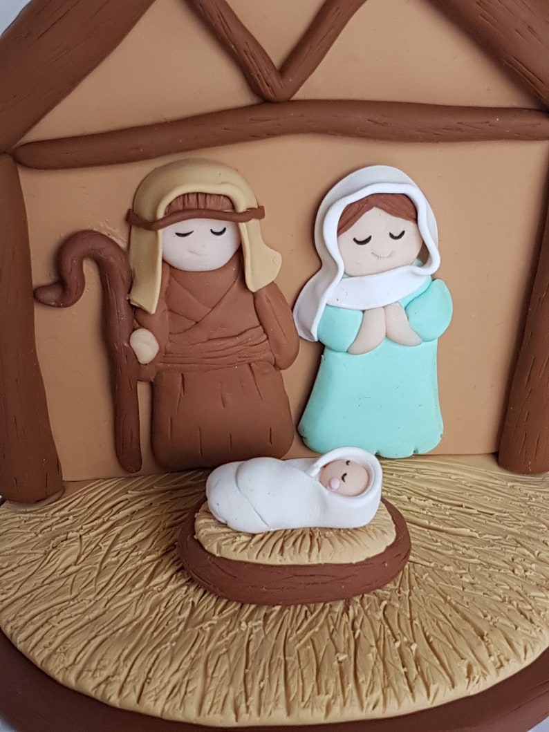 Handcrafted Polymer Clay Modern Nativity Set Christmas Nativity Scene ...