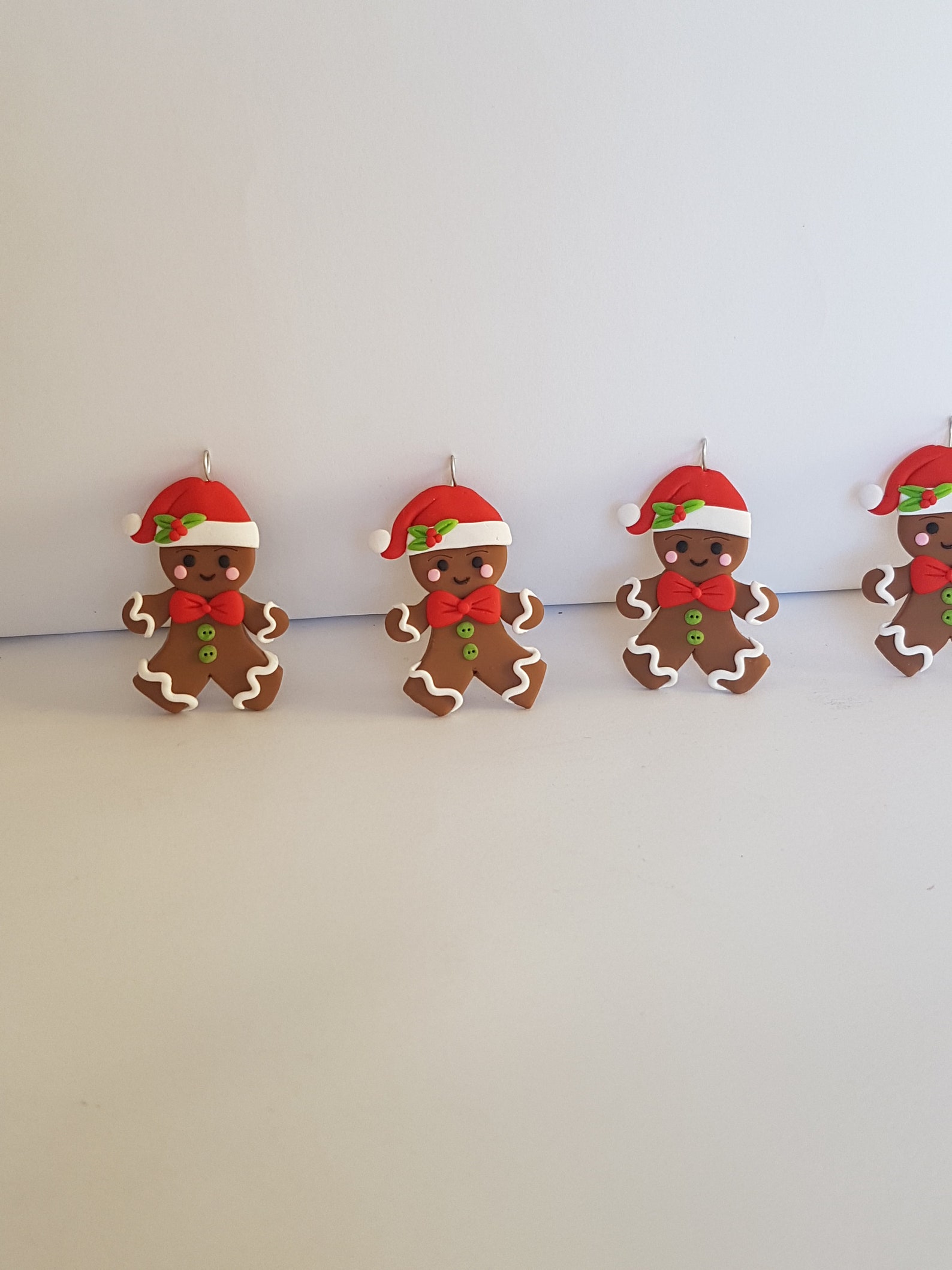 Handcrafted Gingerbread Man MINI Christmas Ornament Gingerbread Polymer ...