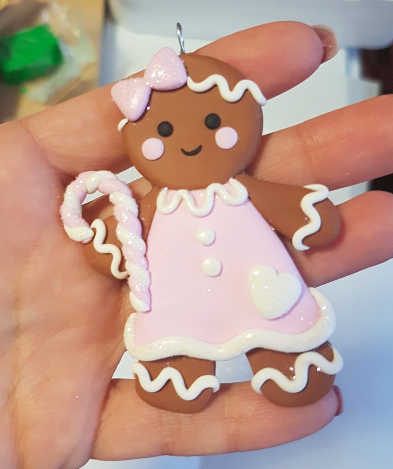 Handcrafted Pink Custom Gingerbread Girl Christmas Ornament - Etsy