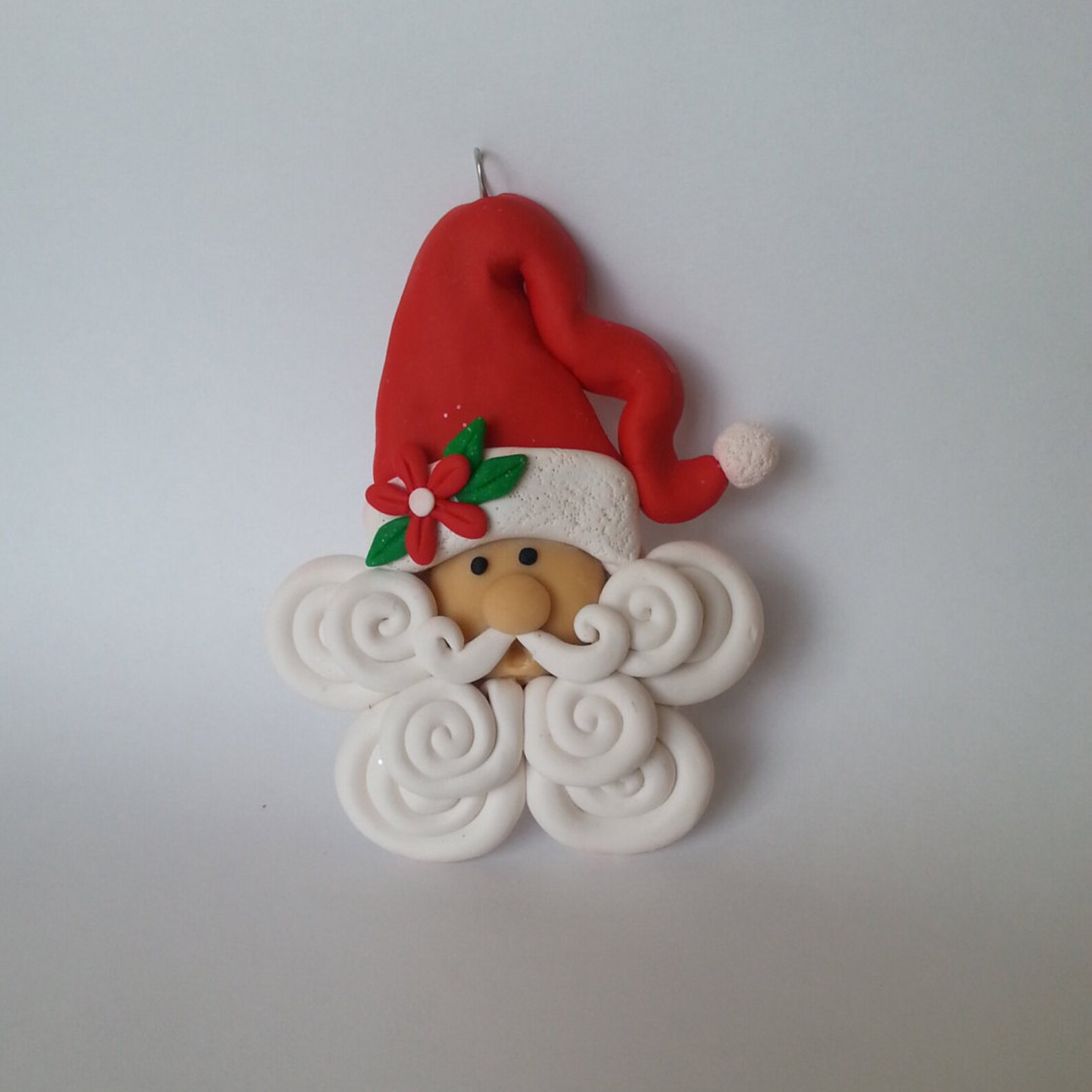 Handcrafted Polymer Clay Santa Christmas Ornament Santa Gift - Etsy