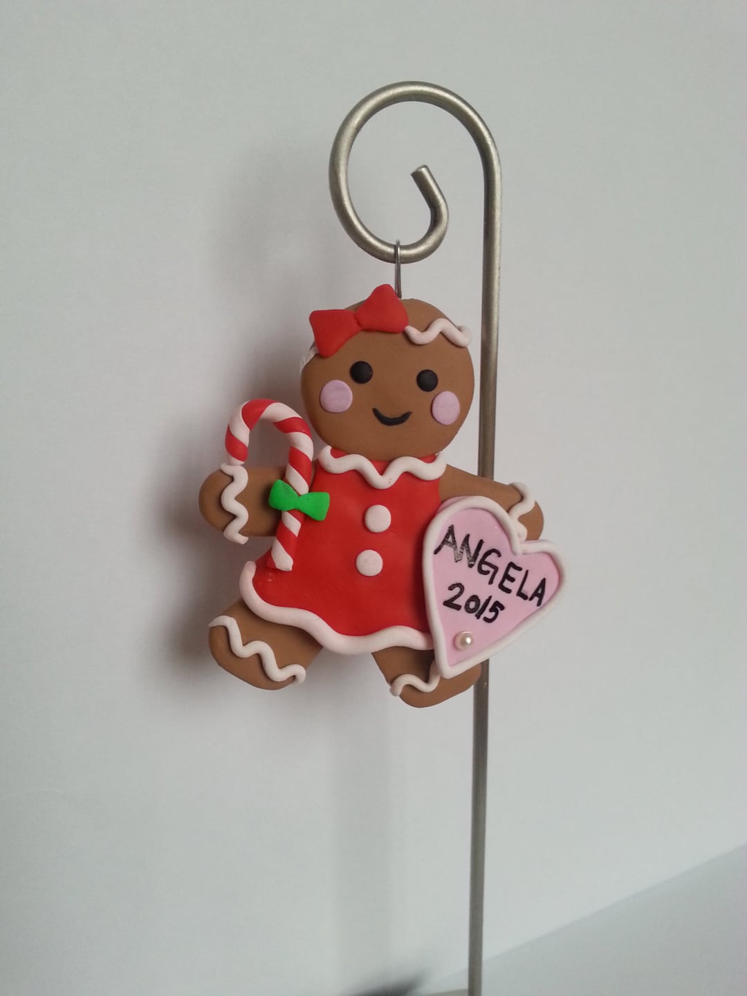 Handcrafted Custom Gingerbread Girl Christmas Ornament Red - Etsy