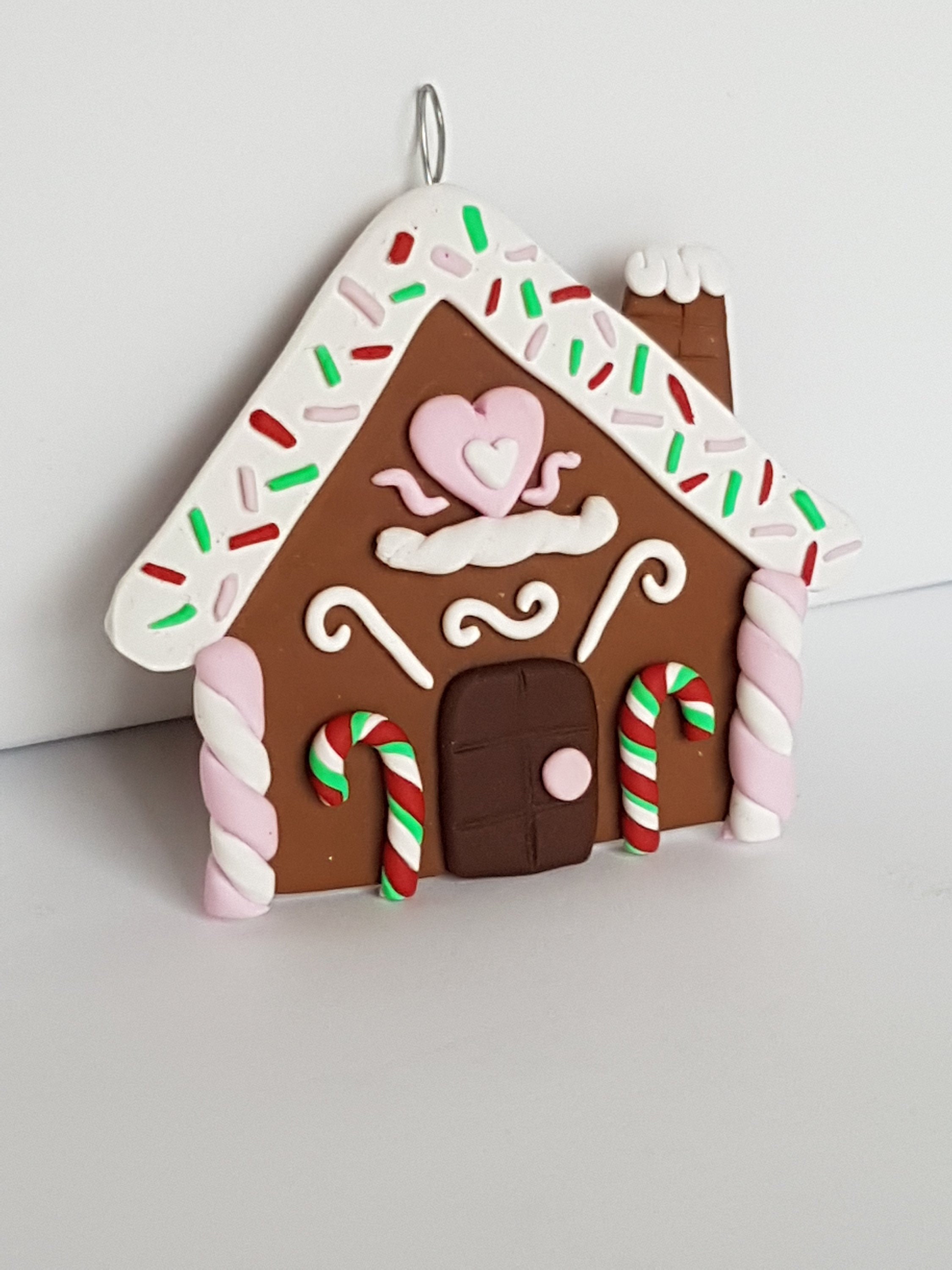 Handcrafted Gingerbread House Christmas Ornament Polymer Clay Ornament ...