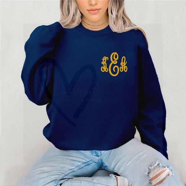 Monogram Sweatshirt - Etsy