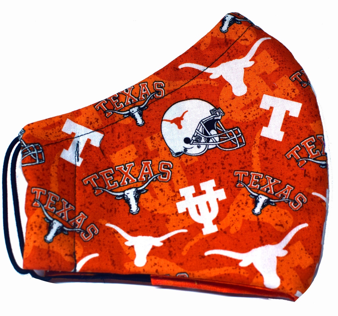 University of Texas New Style Face Mask With Sewn in Filter, Pocket and ...