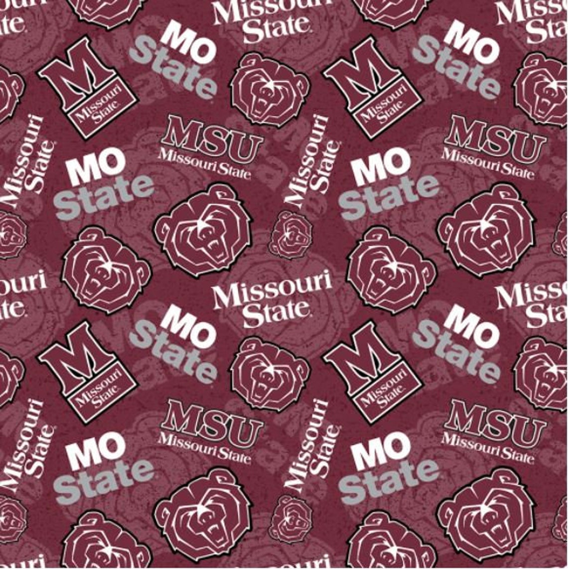 Priced per Yard Missouri State University Cotton Sykel Licensed Fabric ...