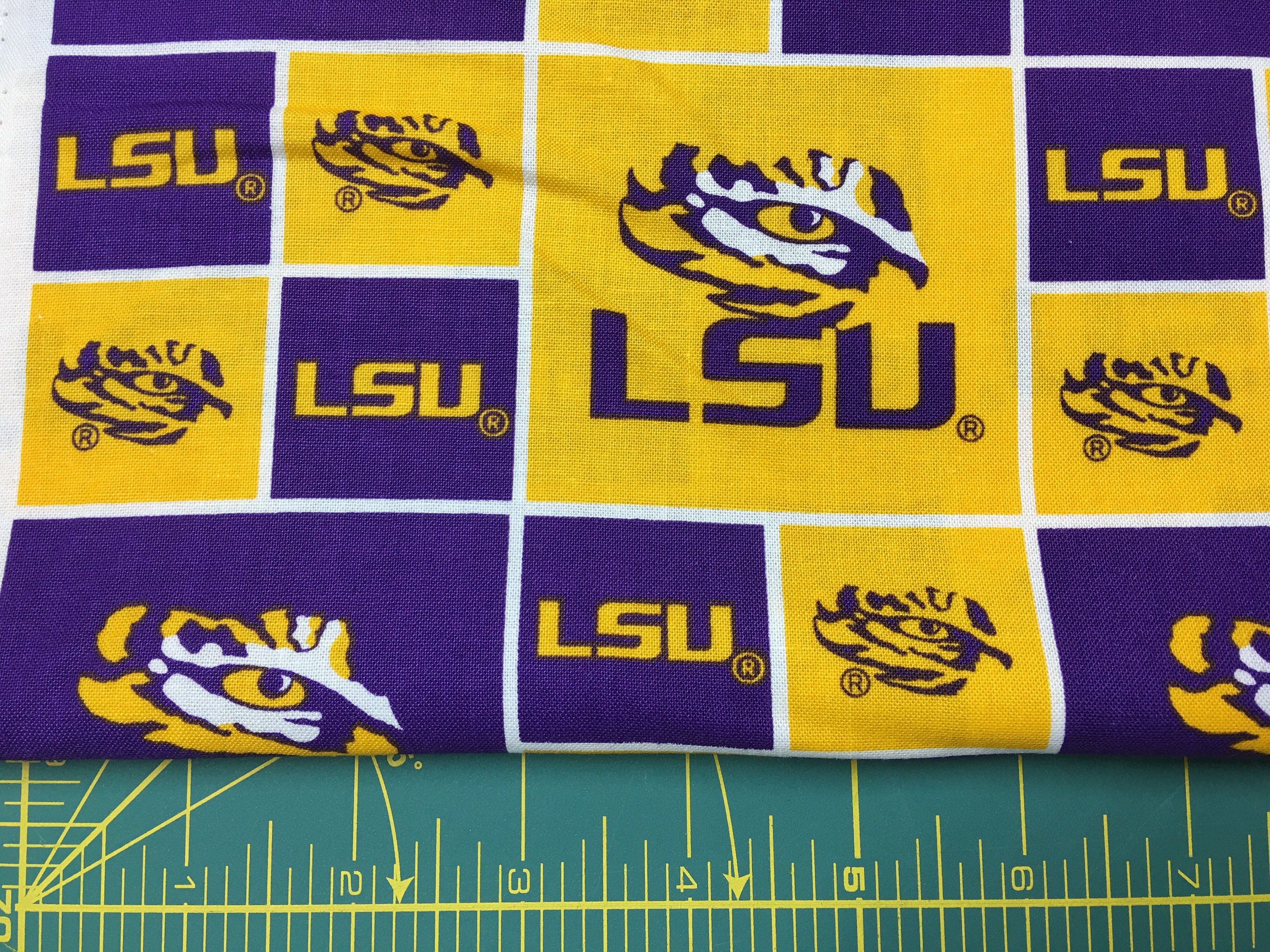 Priced per Yard LSU Block Louisiana State University Sykel Licensed ...