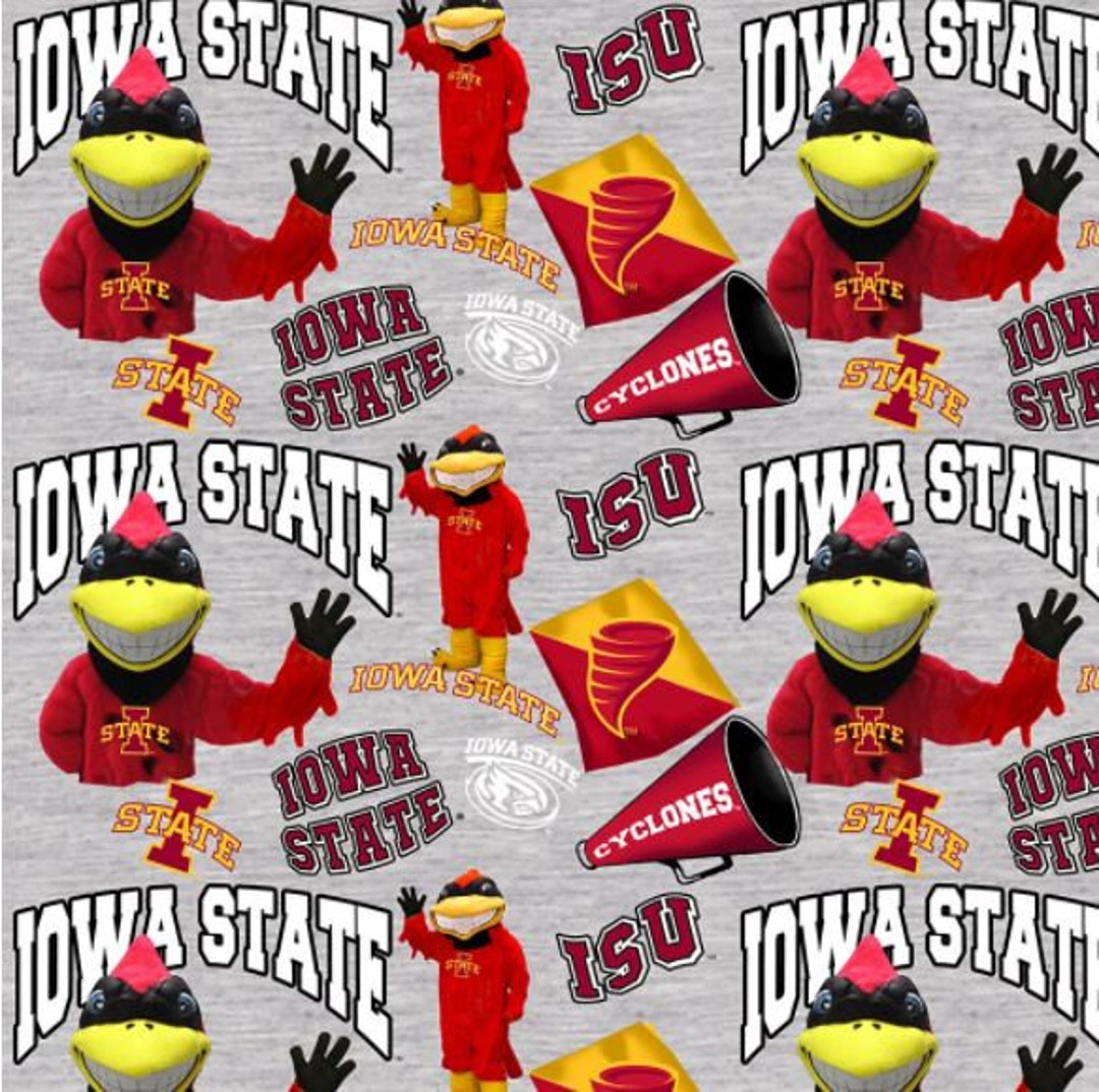Priced per Yard Iowa State University Cotton Sykel Licensed Fabric 44 ...