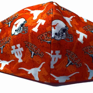 University of Texas New Style Face Mask With Sewn in Filter, Pocket and ...