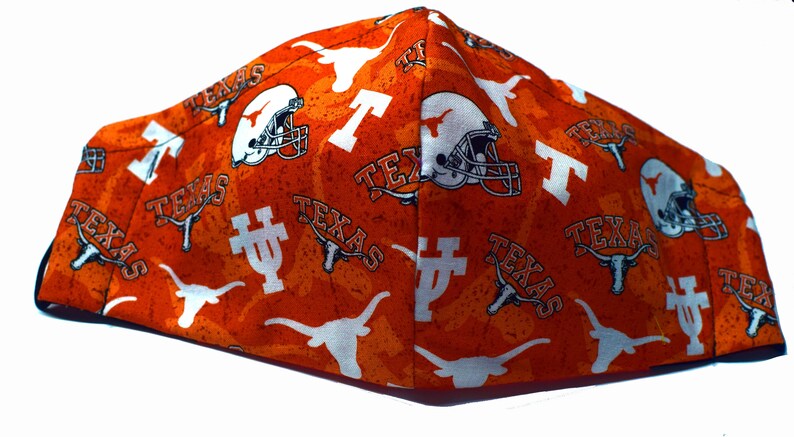 University of Texas New Style Face Mask With Sewn in Filter, Pocket and ...