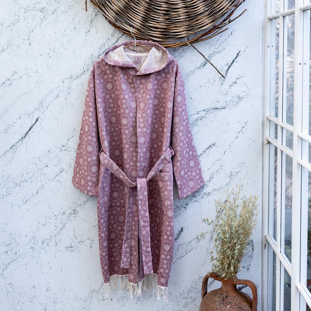 Bubble Bathrobe Turkish Cotton Resort Light Luxury Burgundy Grey Cabana ...