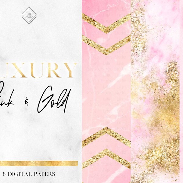 Gold Digital Papers - Etsy