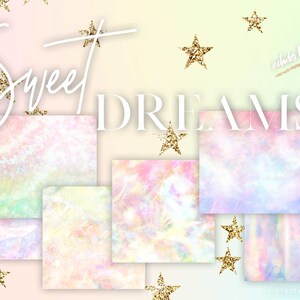 Unicorn Digital Paper - Fairy Background - Pastel Rainbow Papers ...
