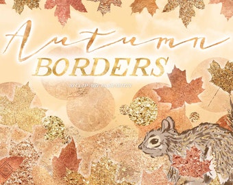 Fall Border Clipart Frame Autumn Thanksgiving Borders Clip - Etsy