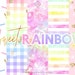 Pastel Rainbow Seamless Digital Paper Confetti Watercolor | Etsy